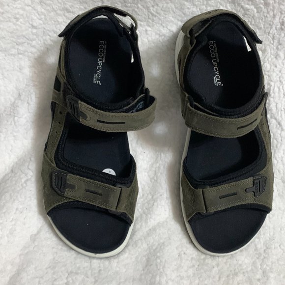 Ecco | Shoes | Ecco Mens Offroad Yucatan Upcycle Green Black Hook Loop ...